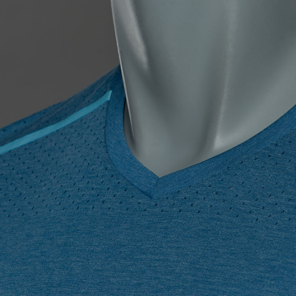 Nike Breathe Top Ss Tailwind Clv - Industrial Blue/Htr/Vivid Sky - Mens ...