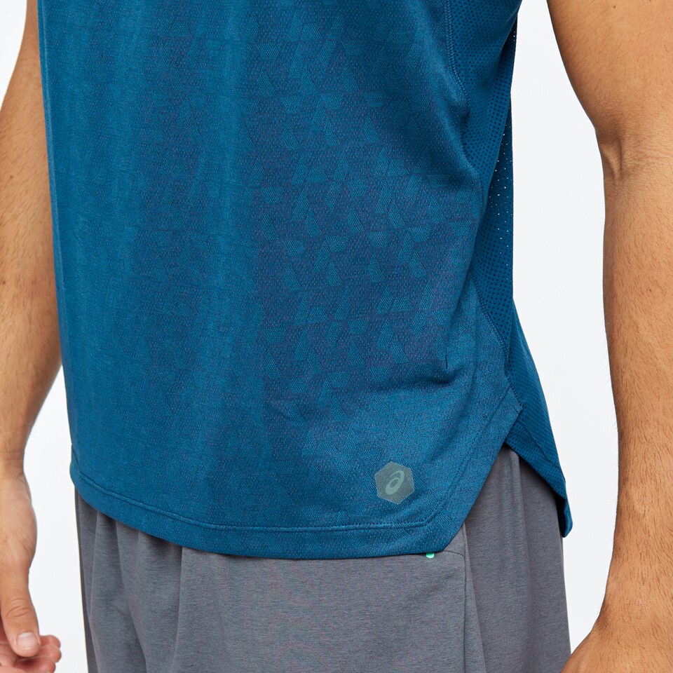 Asics Cool Singlet - Dark Blue - Mens Clothing - 154568-0793