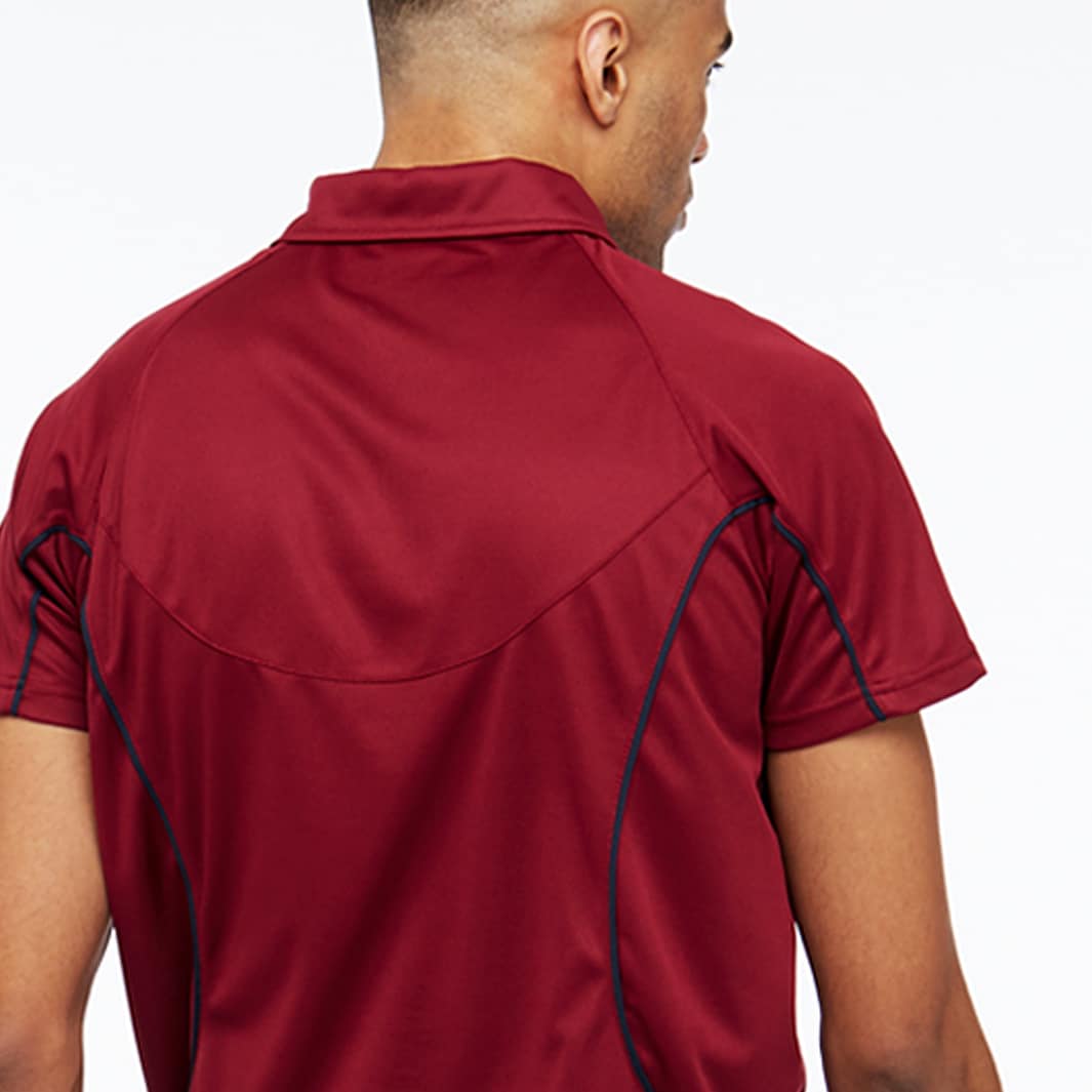 Mens Clothing - Gray-Nicolls Matrix Polo Shirt - Maroon - Polo Shirts