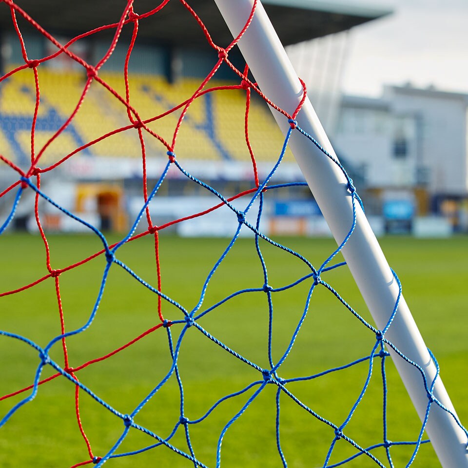 Pro Direct - Diamond - Goal Nets - Striped Netting - Blue / Red