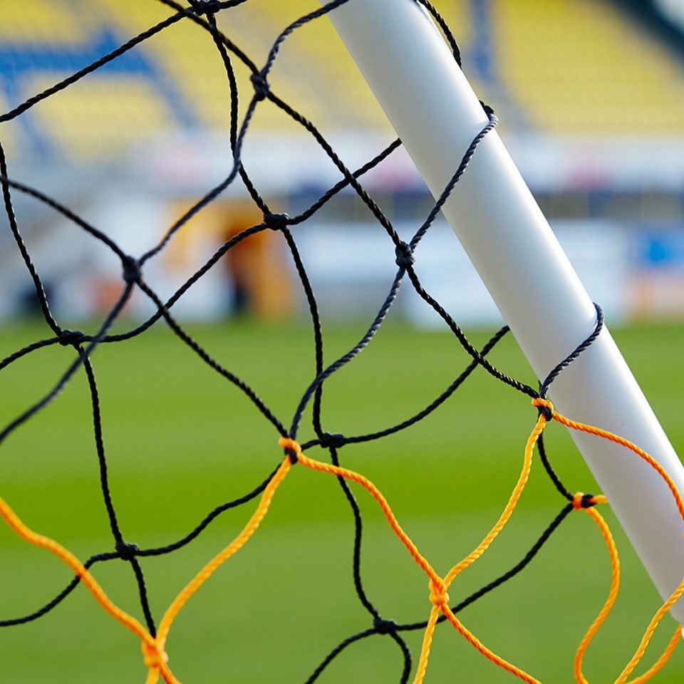 Pro Direct - Diamond - Goal Nets - Striped Netting - Orange / Black ...