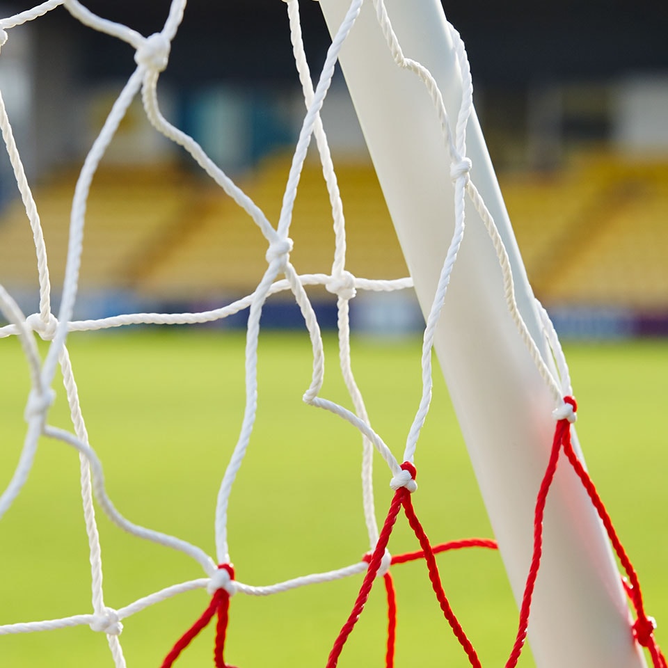 Pro Direct - Diamond - Goal Nets - Striped Netting - Red / White