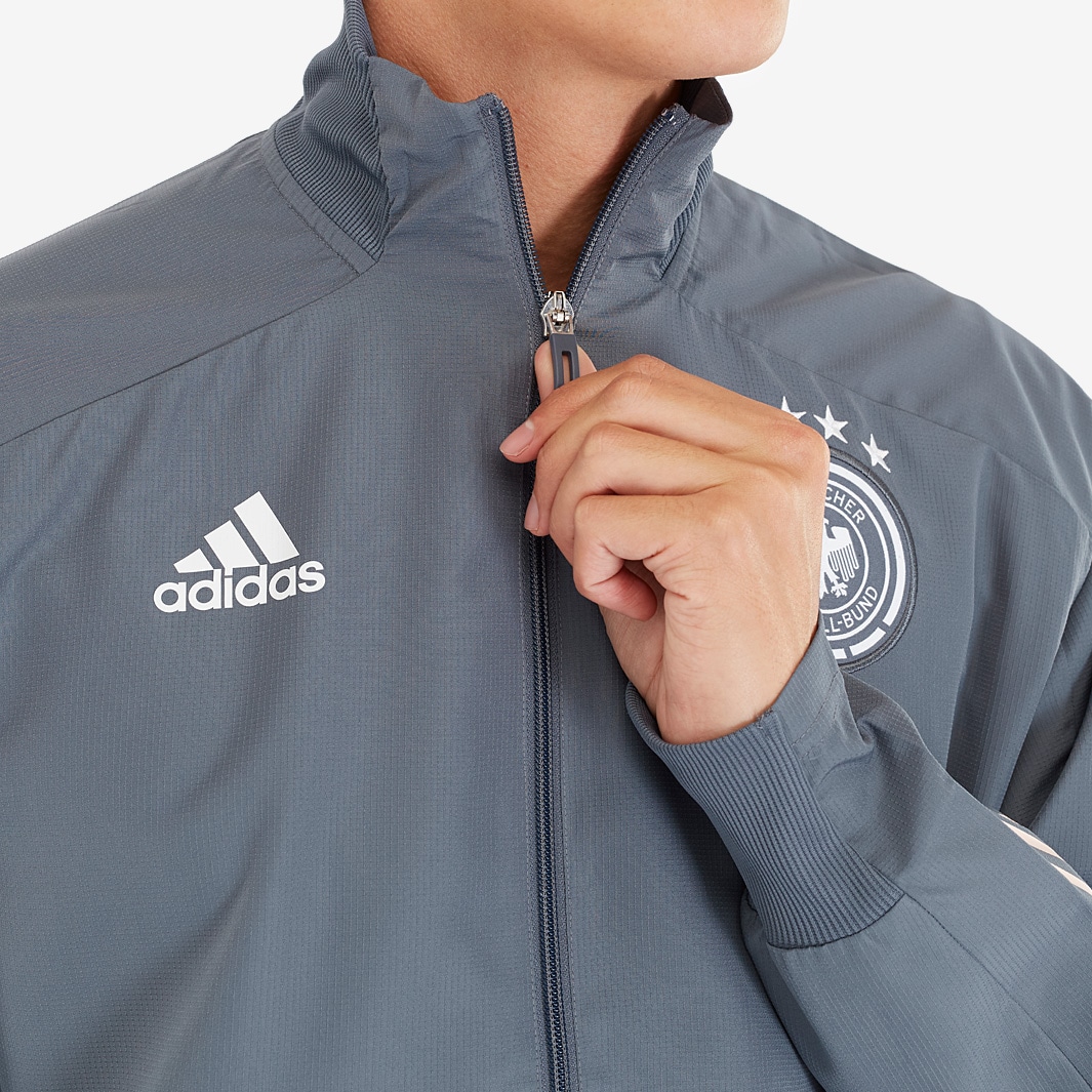 adidas Germany 2020 Pre Game Jacket - Onix - Mens Replica - Jackets