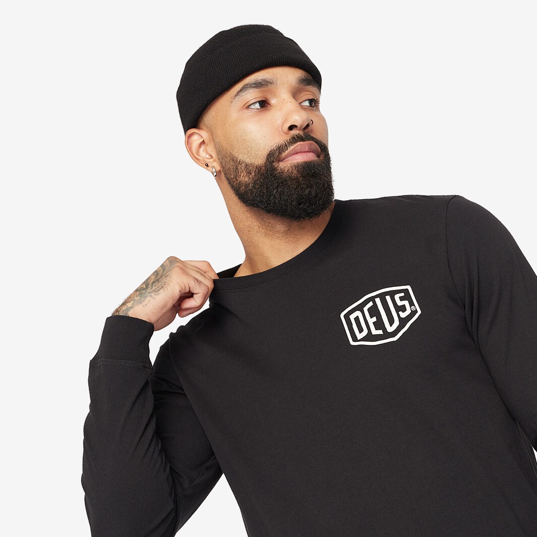 Deus Ex Machina Biarritz L/S Tee - Black - Mens Clothing | Pro:Direct ...