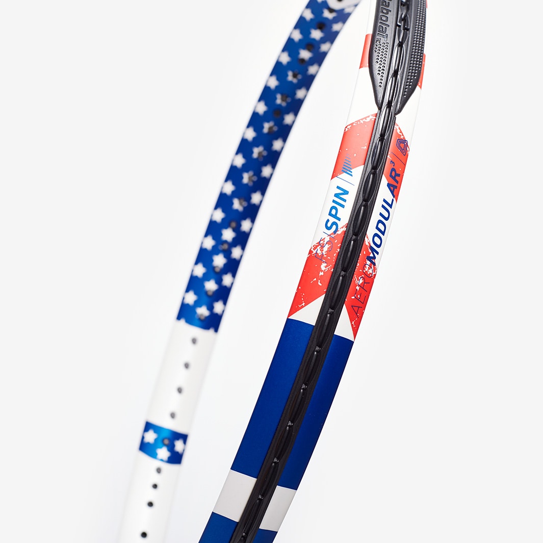 Babolat Pure Aero USA Unstrung - Blue/White/Red - Mens Rackets