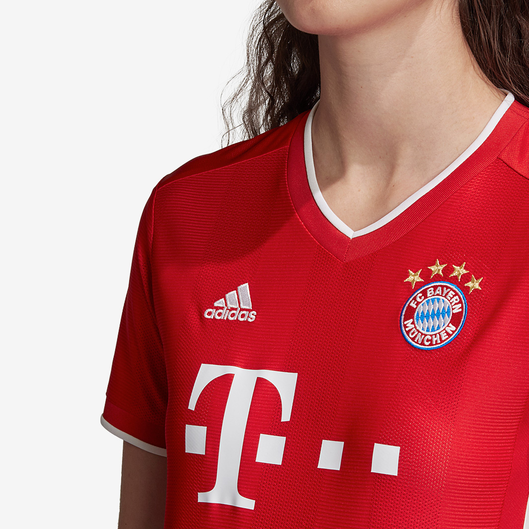adidas Bayern Munich 2020/21 Womens Home Shirt - FCB True Red - Womens ...