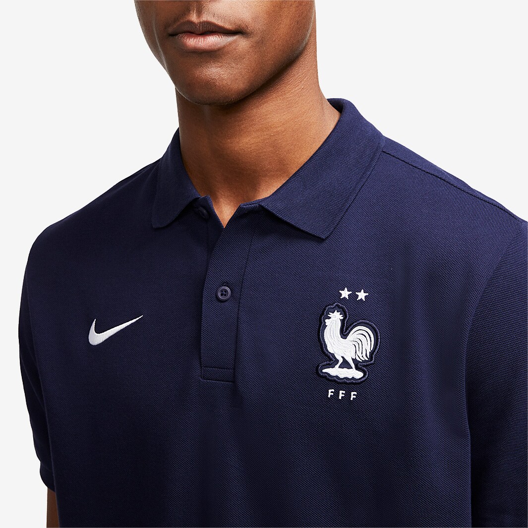 Nike France 2020 NSW Polo PQ Crew - Blackened Blue/White - Mens Replica ...