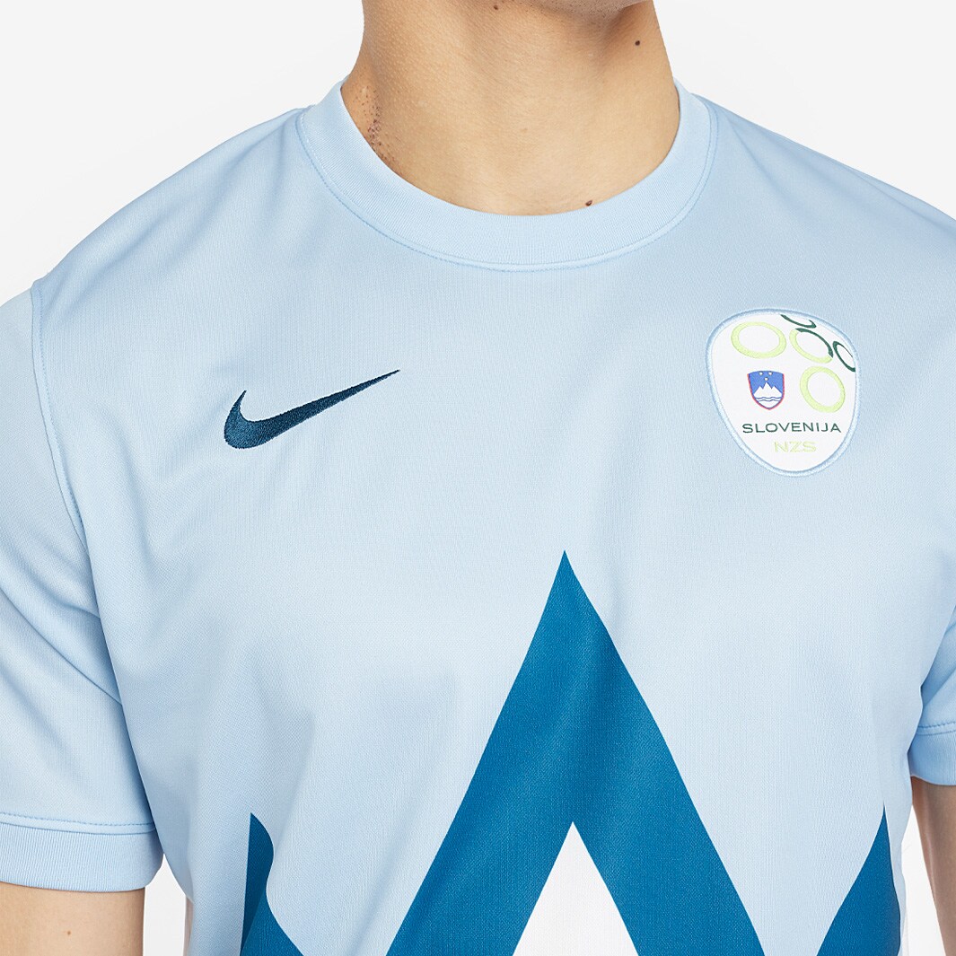 Nike Slovenia 2020 Home Stadium SS Shirt - Psychic Blue/Marina/Marina - Mens Replica - Tops