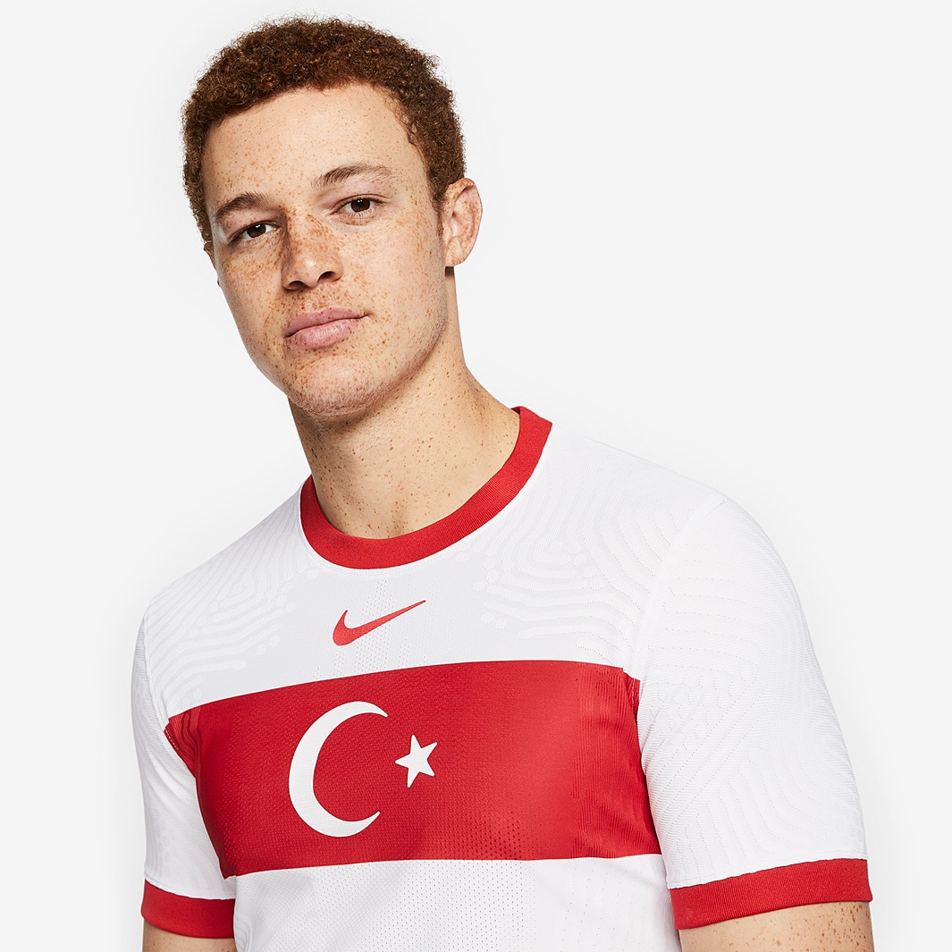 Nike Turkey 2020 Home Vapor Match SS Shirt - White/Sport Red - Mens ...