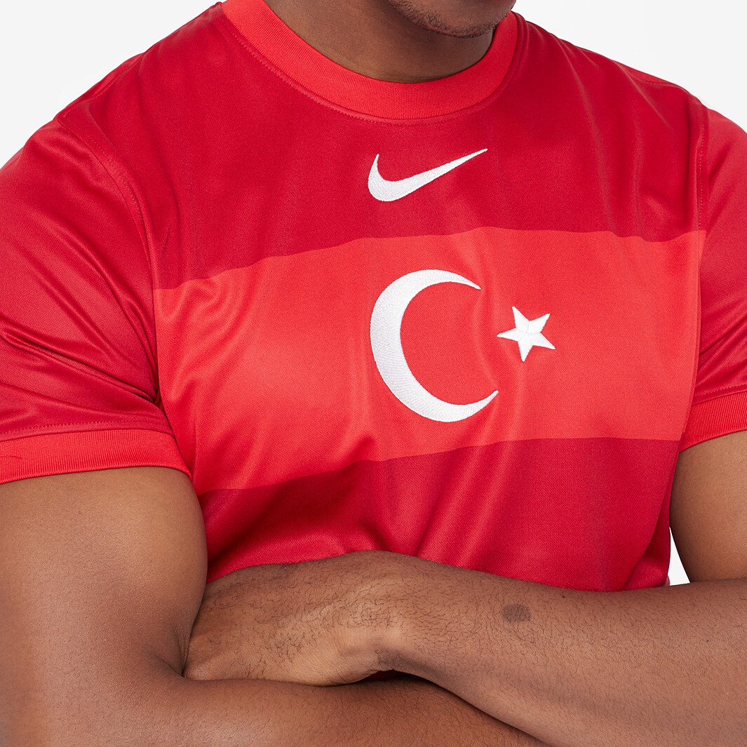 Nike Turkey 2020 Away Stadium SS Shirt - Gym Red/Sport Red/White - Mens ...