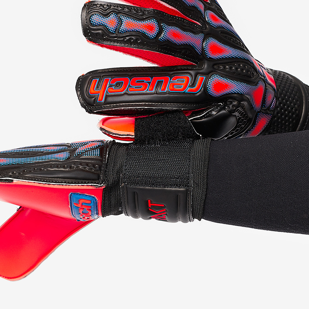 Reusch Attrakt Infrared Solid - Black/Orange/Blue - Mens GK Gloves