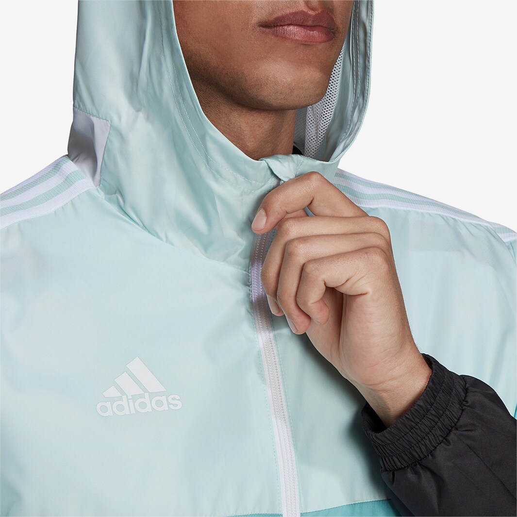 adidas Tiro Blocking Windbreaker - Halo Mint/Black-Mens Clothing