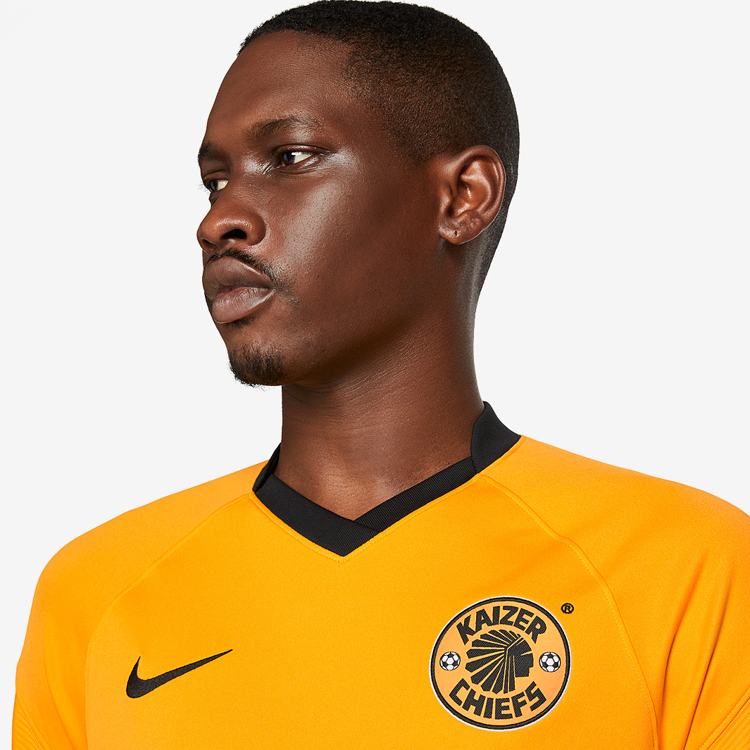 Nike Kaizer Chiefs 21/22 Home Stadium SS Shirt - Taxi/Black - Mens ...