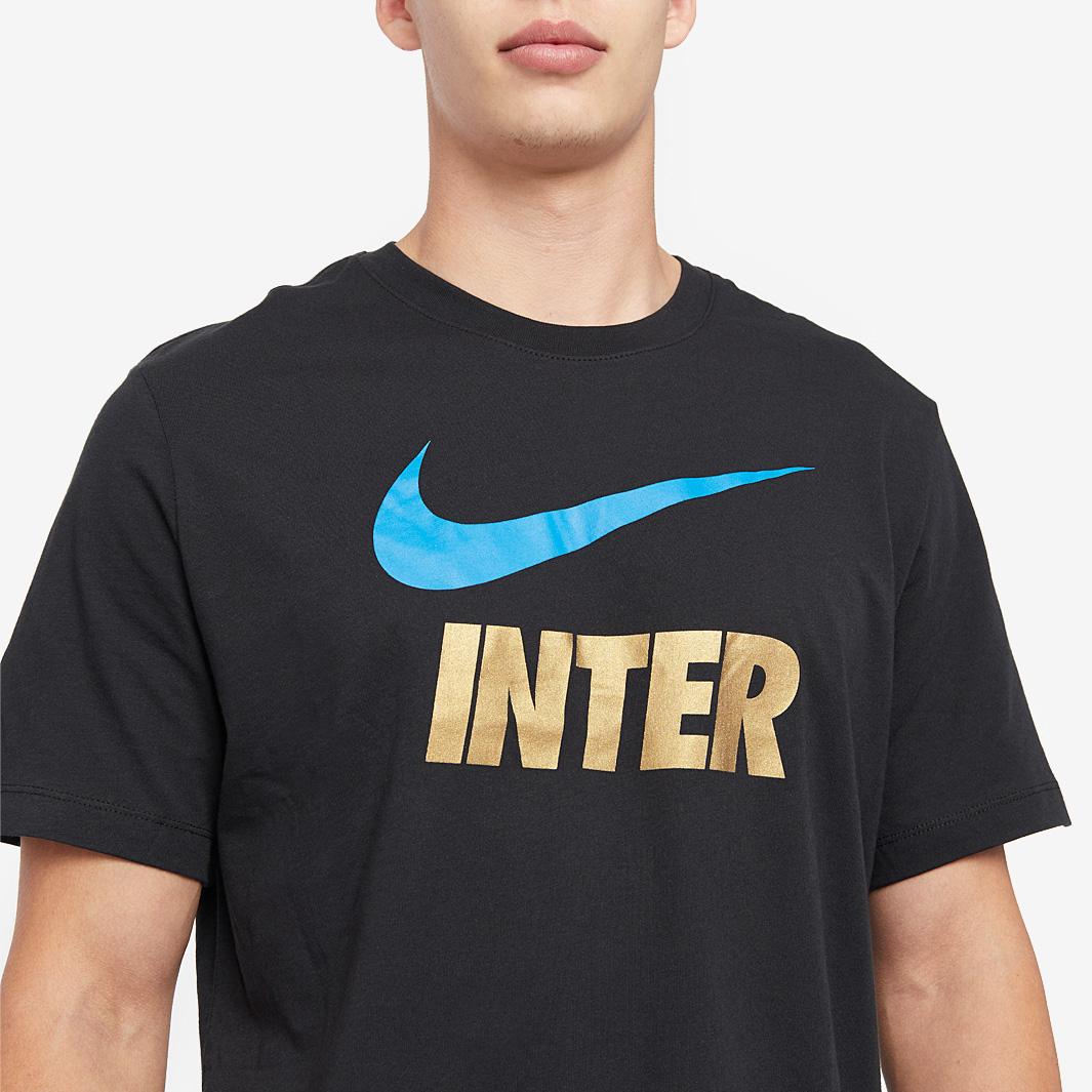 Nike Inter Milan 21/22 Swoosh Club Tee - Black - Mens Replica