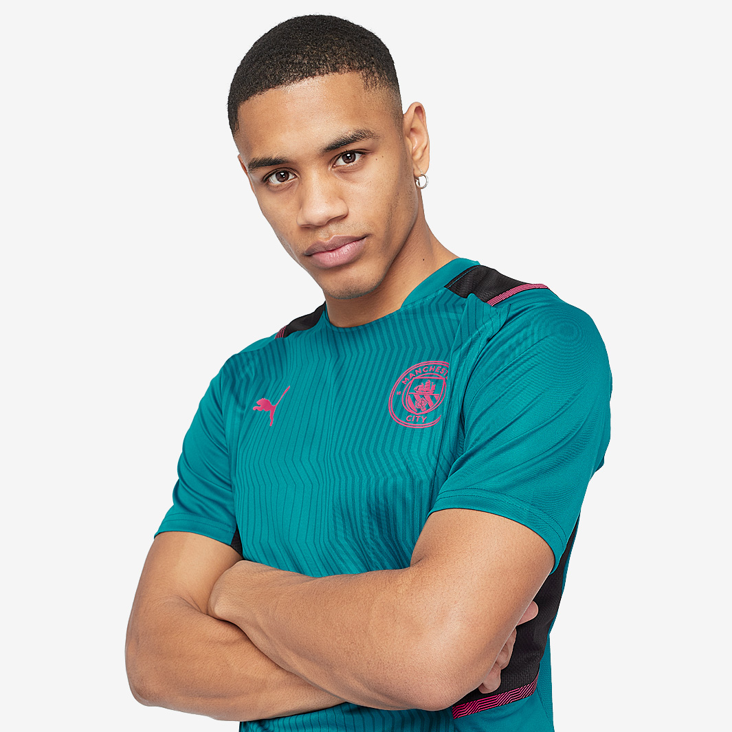 Puma Manchester City 21/22 Training Shirt - Ocean Depths/Puma Black ...