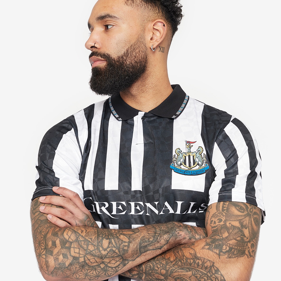 Score Draw Newcastle United 1990 Shirt - Black/White - Mens Replica