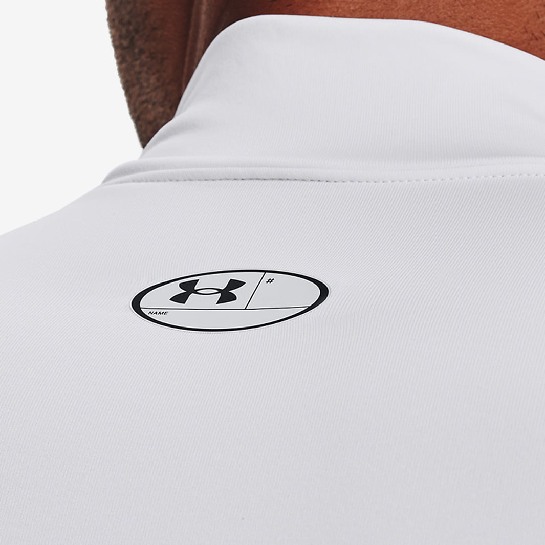 Under Armour Cold Gear Armour Compression Mock - White/Black - Mens ...