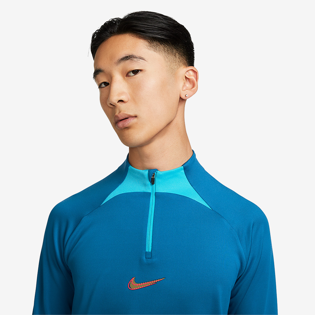 Nike Dry Strike Drill Top - Dark Marina Blau/Chlor Blau/Rot ...