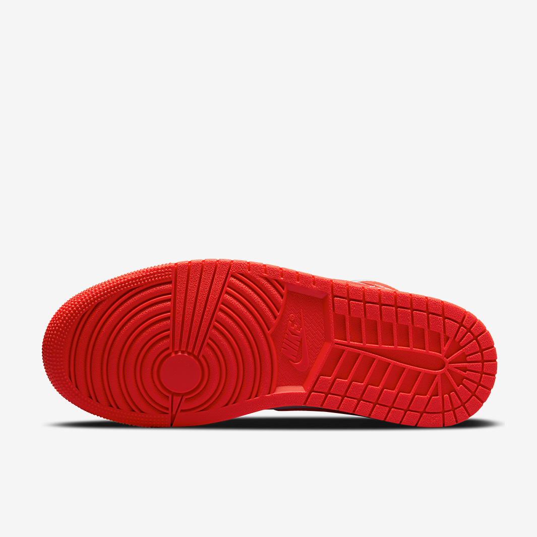 Air Jordan 1 Mid Rojo Habanero para mujer - Blanco/Habanero Rojo/Blanco ...
