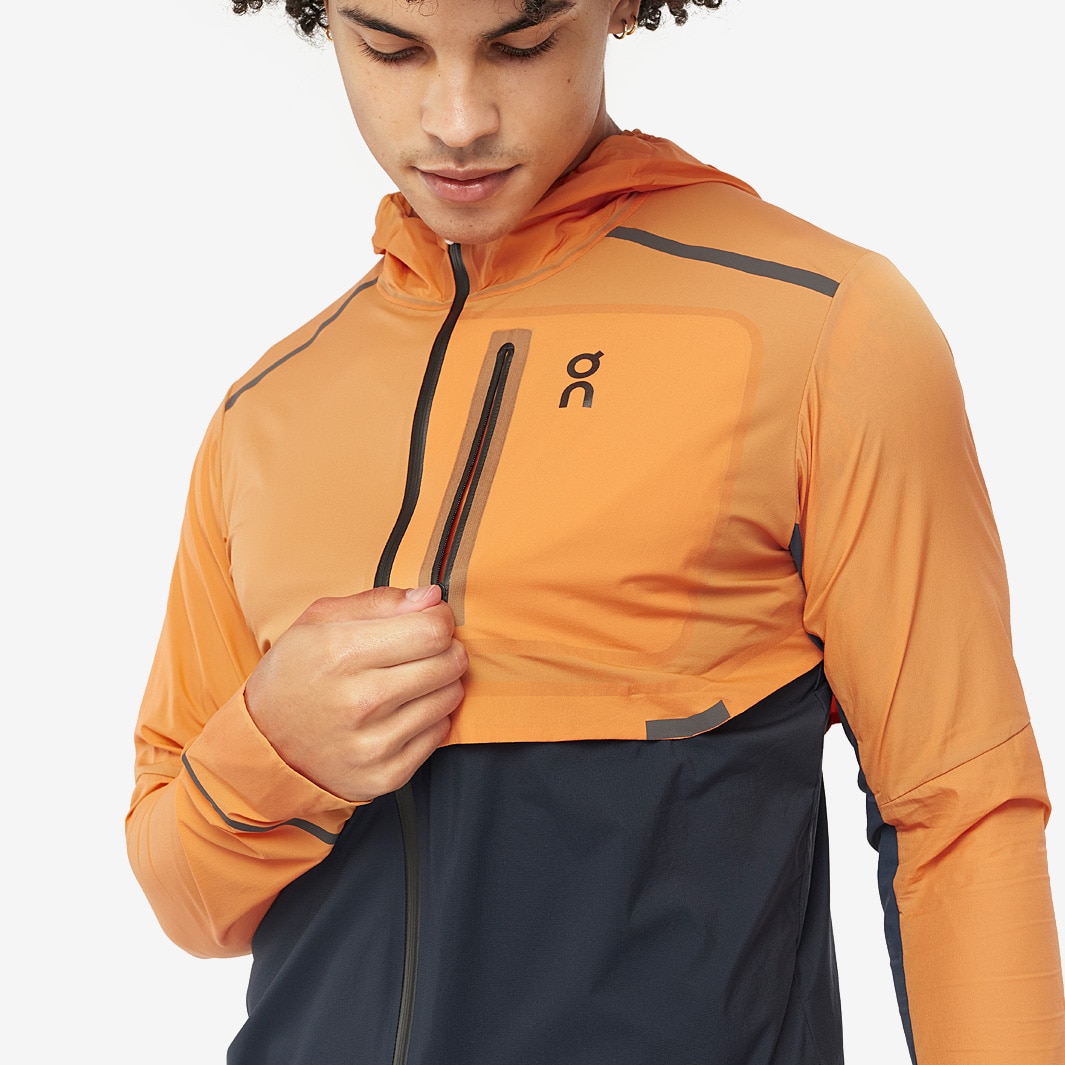 On Weather Jacket - Mango/Navy - Mens Clothing | Pro:Direct Running