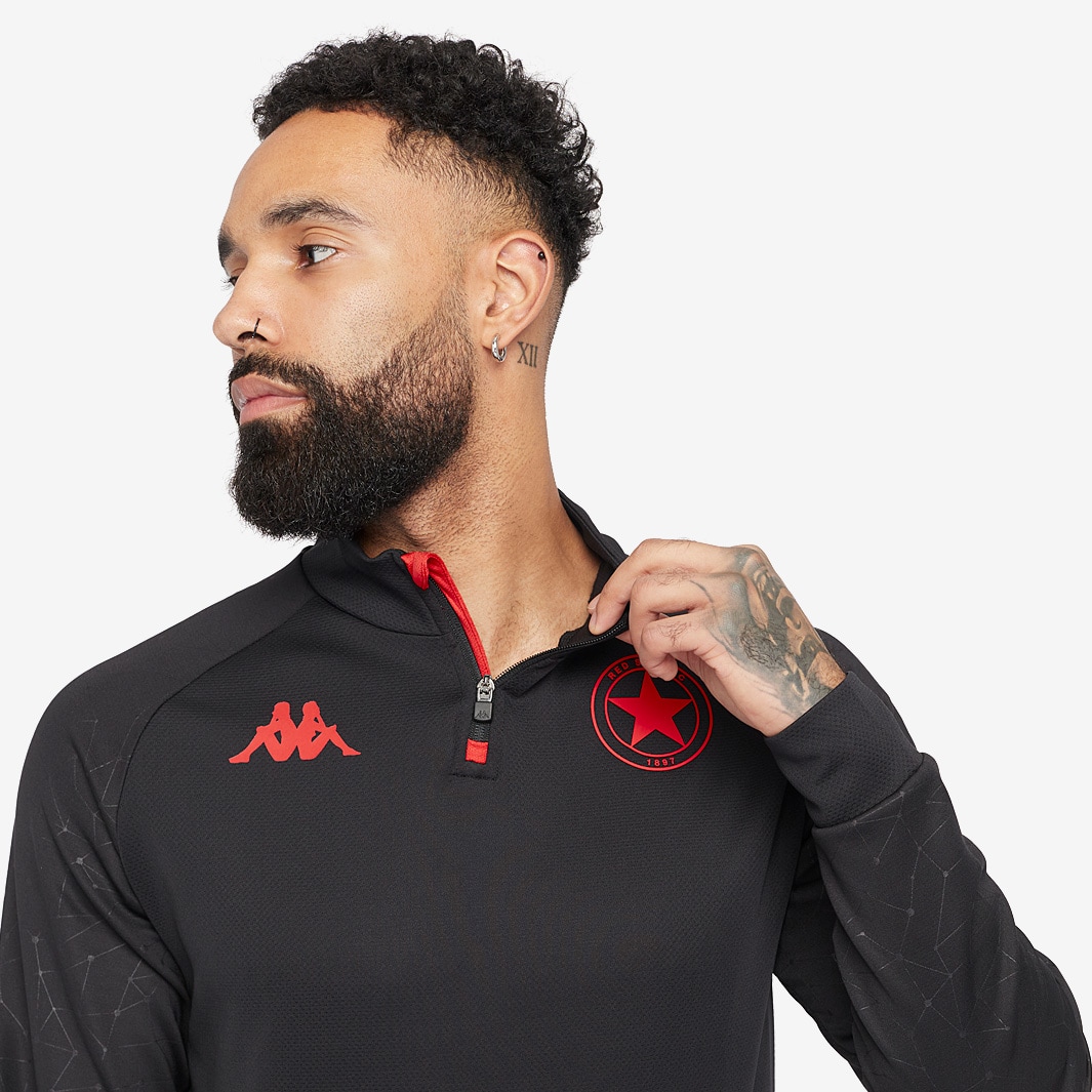 Kappa Red Star 22/23 Training Top - Black/Red - Mens Replica