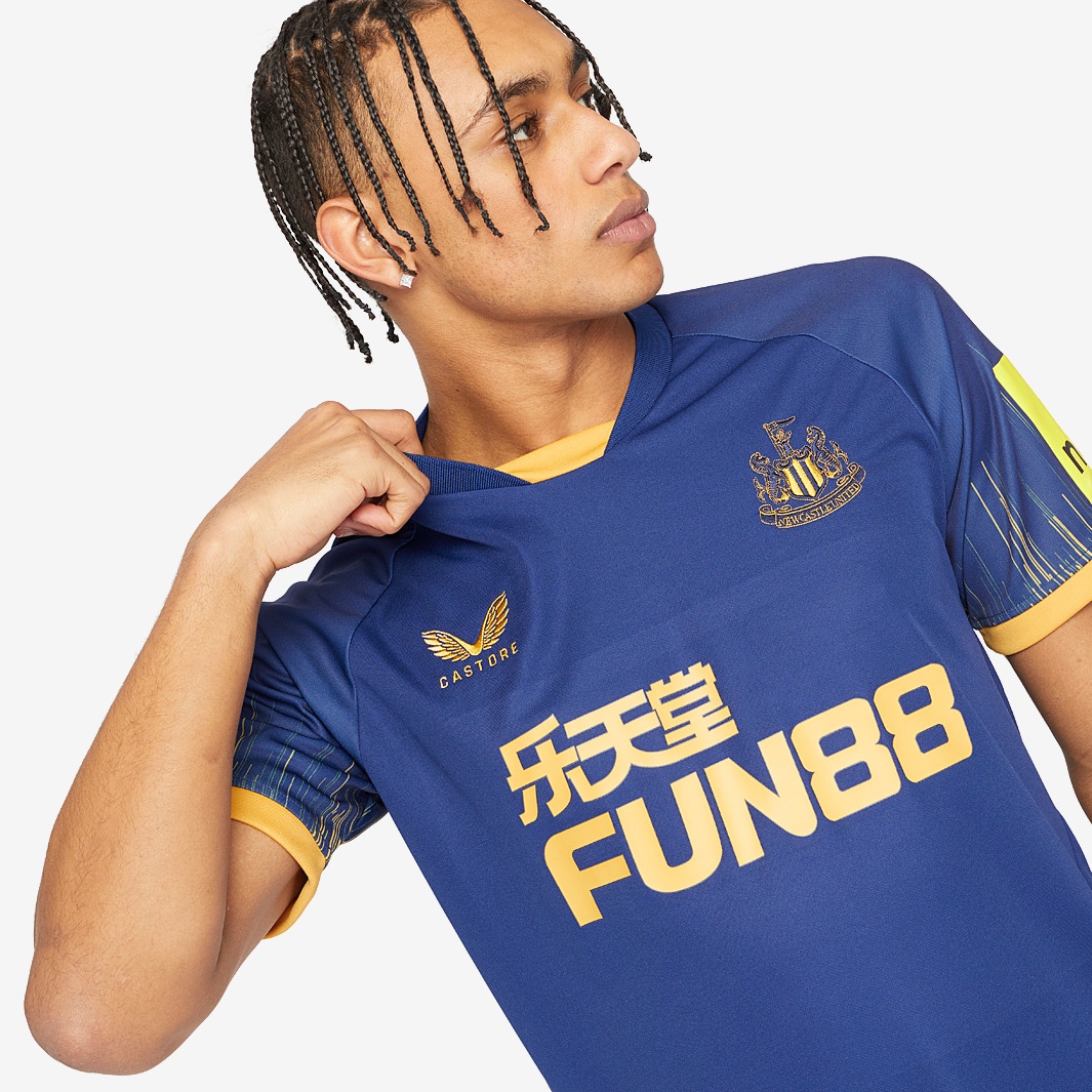 Castore Newcastle United 22/23 Away Shirt With Sponsor - Peacoat Navy ...