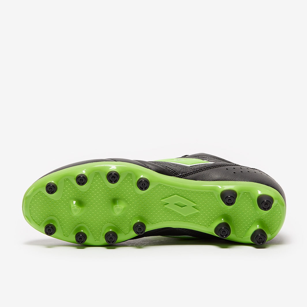 Lotto Stadio 200 III FG - Black/Spring Green - Mens Boots