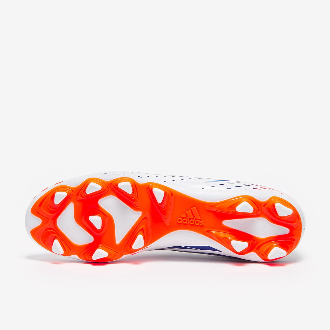 adidas Predator Edge.4 FxG - White/Solar Yellow/Power Blue - Mens Boots