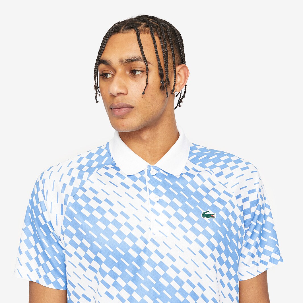 Lacoste Novak Djokovic Polo Shirt - White/Ethereal - Mens Clothing ...