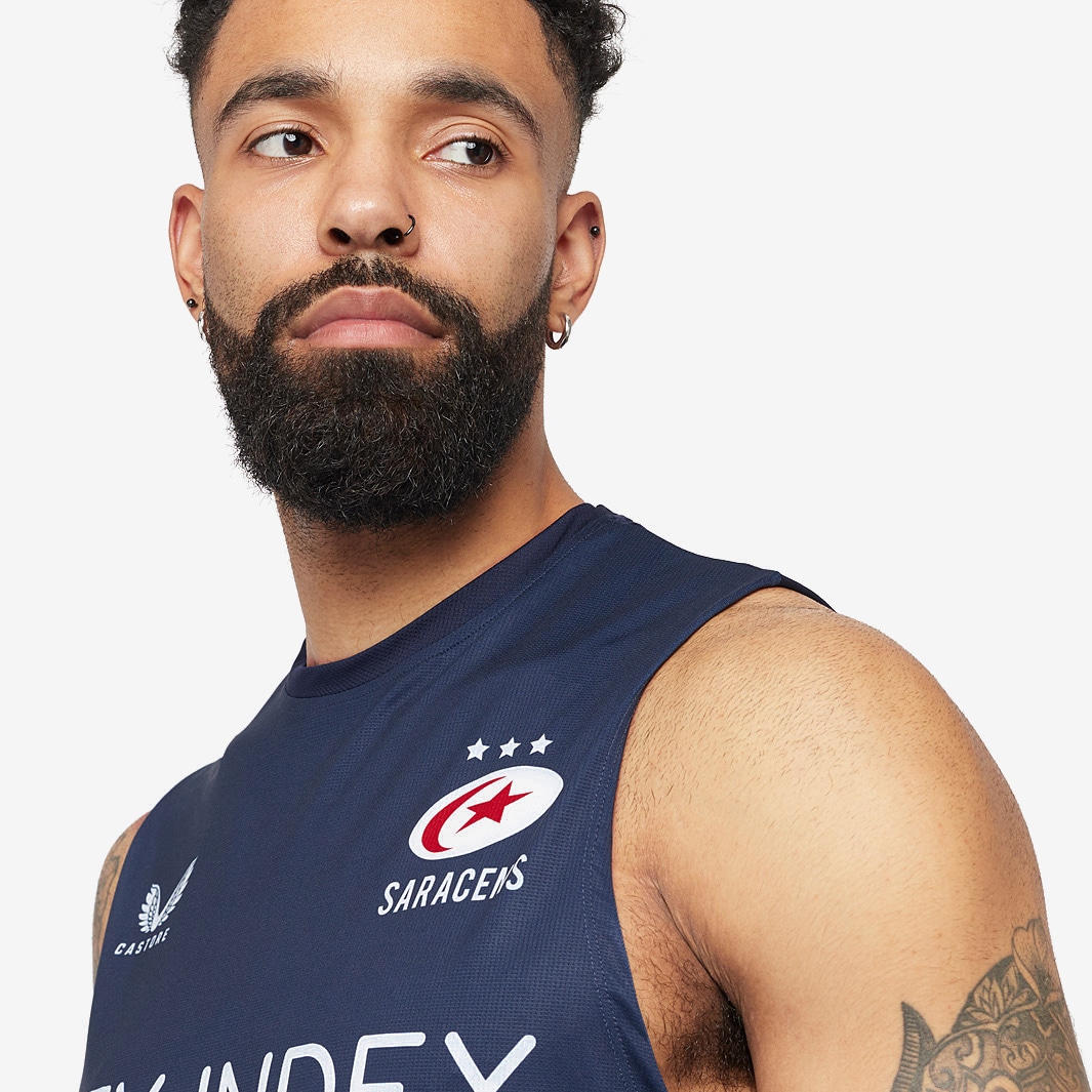Castore Saracens 22/23 Training Singlet - Navy - Mens Replica