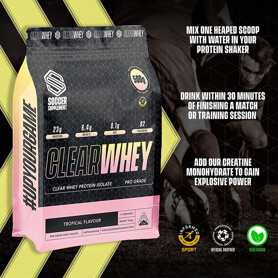 Clear 1kg Whey Protein Isolate - Tropical - Nutrition