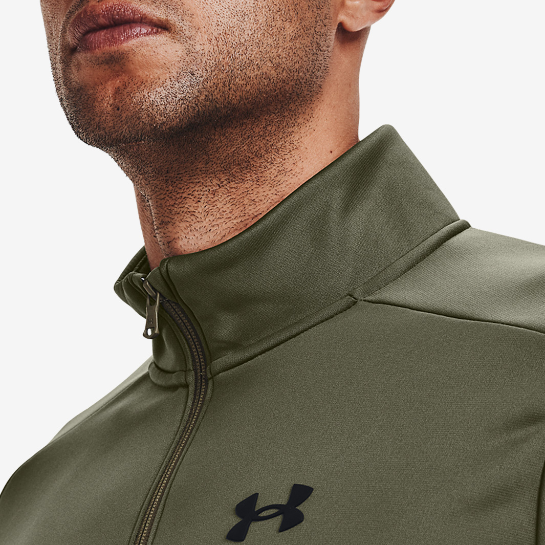 Under Armour Armour Fleece 1/4 Zip - Marine OD Green/Black - Mens ...
