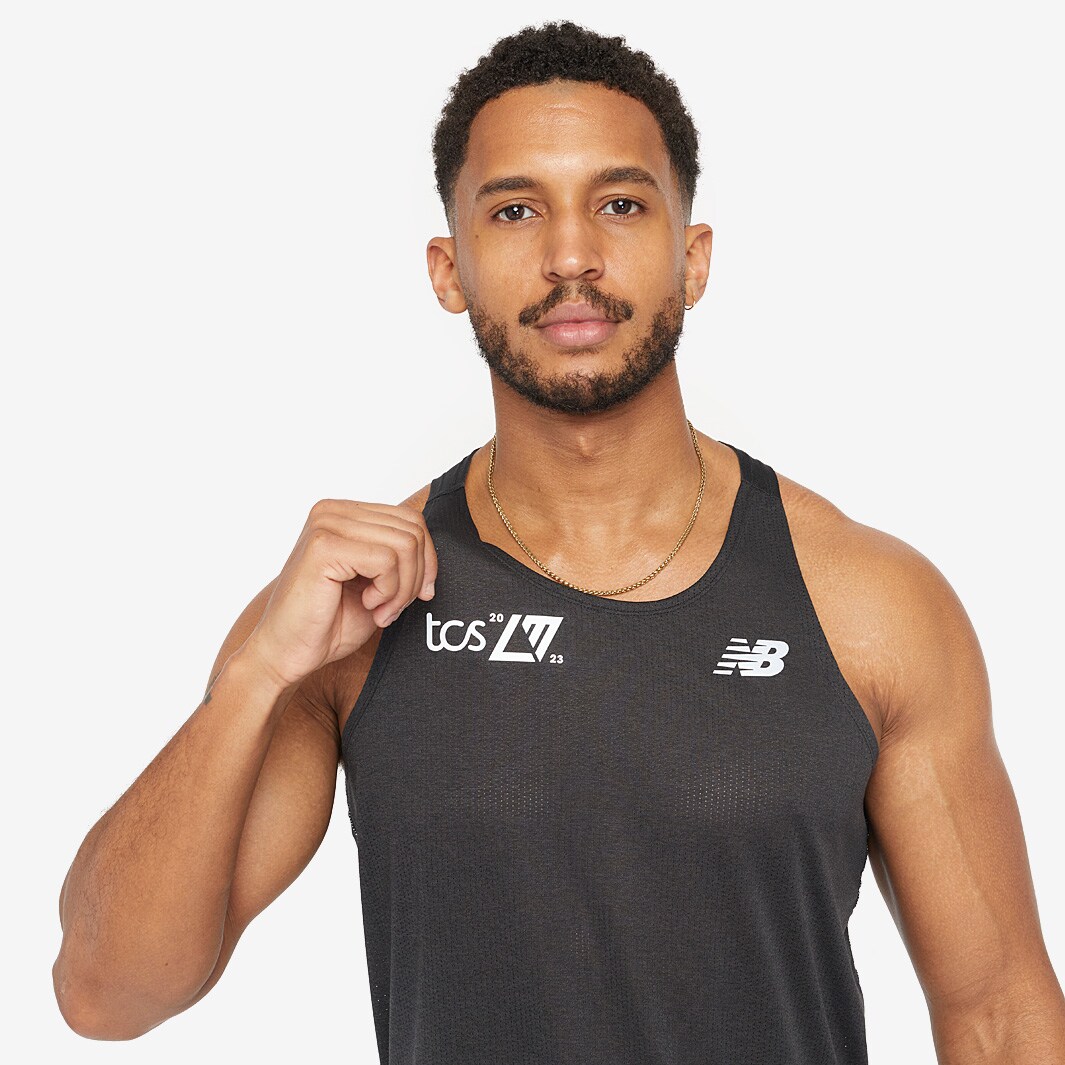 New Balance London Edition Impact Run Singlet - Black - Mens Clothing ...