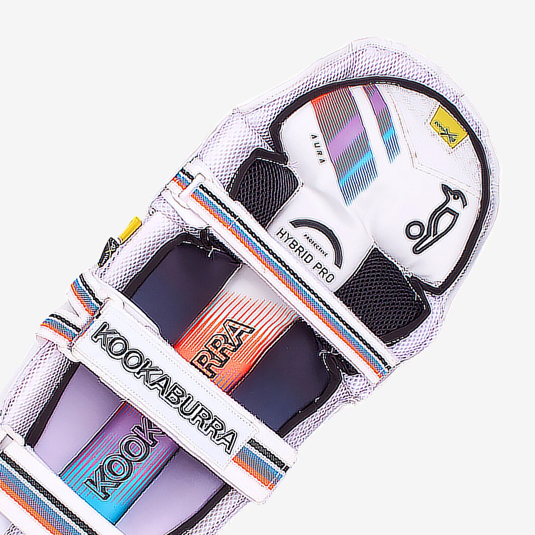 Kookaburra Aura Pro LH Batting Pads - White/Blue/Red/Black - Batting ...