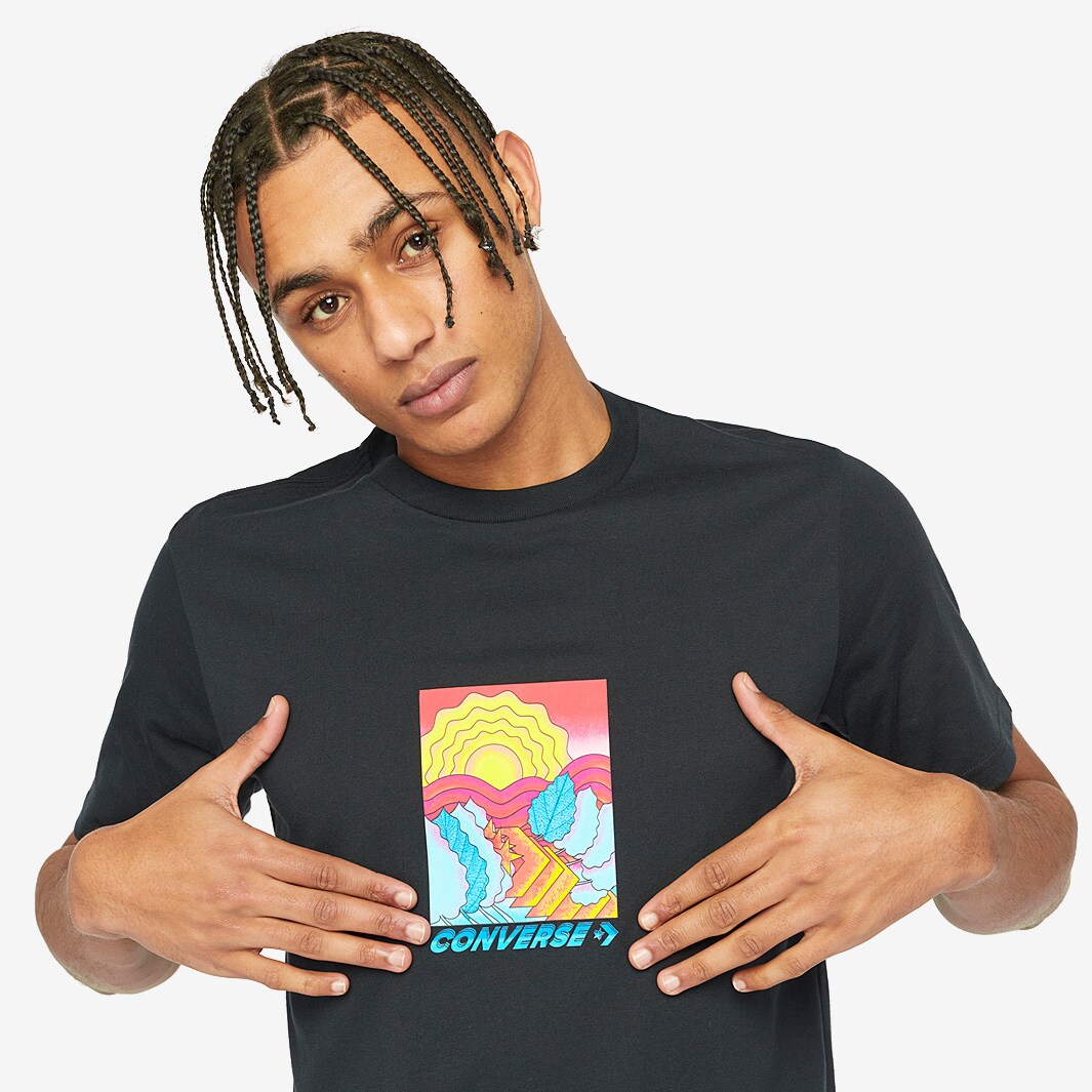 Converse Landscape Graphic T-Shirt - Converse Black - Tops - Mens ...