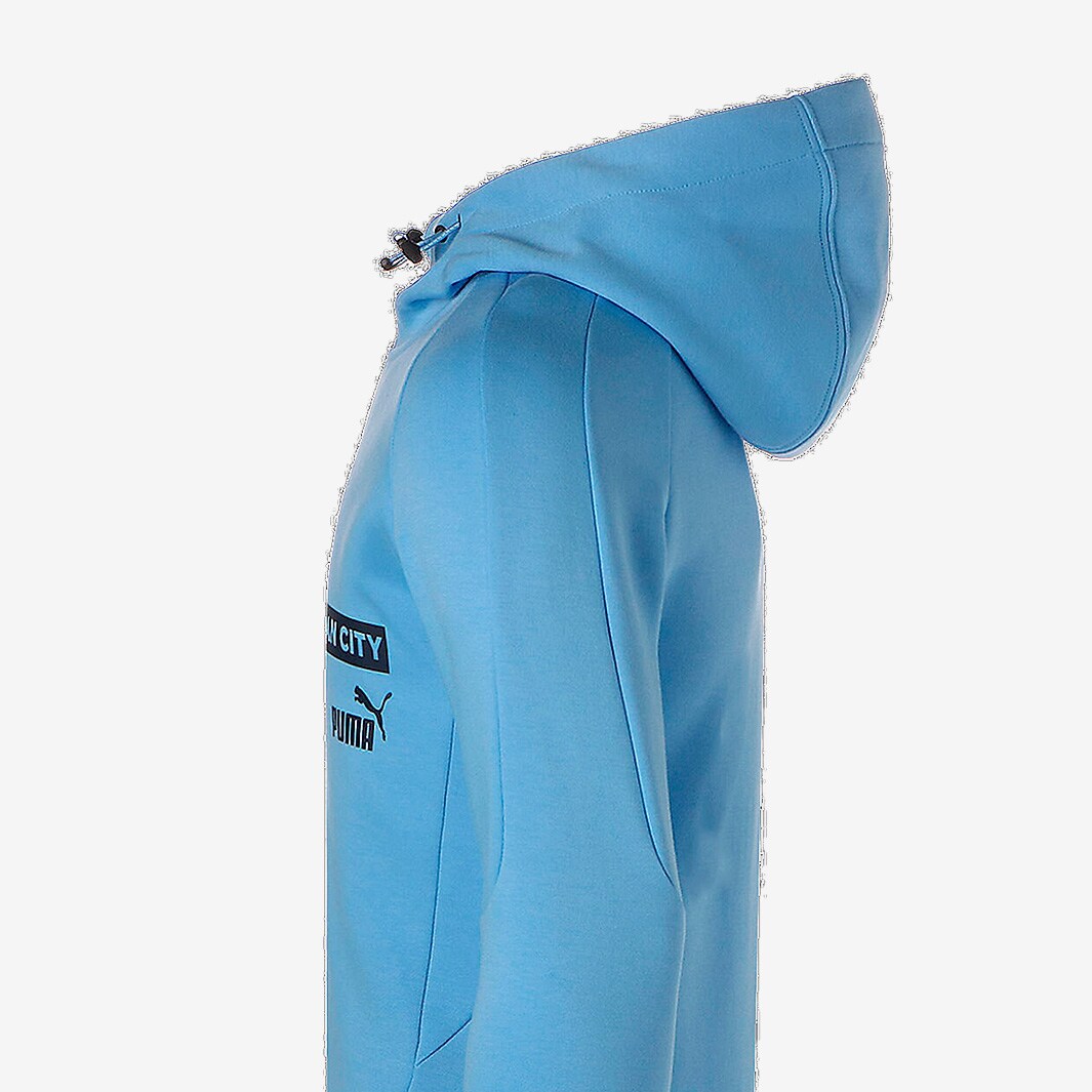 Puma Manchester City 22 23 Casuals Hoody Jacket Team Light Blue