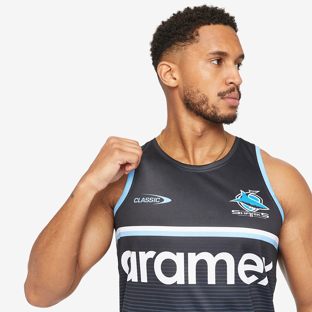 Classic Cronulla Sharks 2023 Training Singlet - Blue - Mens Replica | Pro:Direct Running
