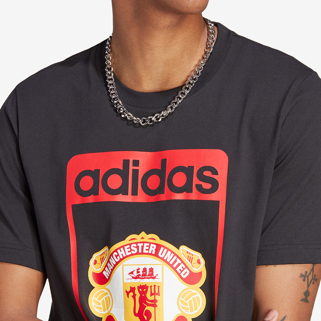 adidas Originals Manchester United Graphic Tee - Black - Mens Replica ...