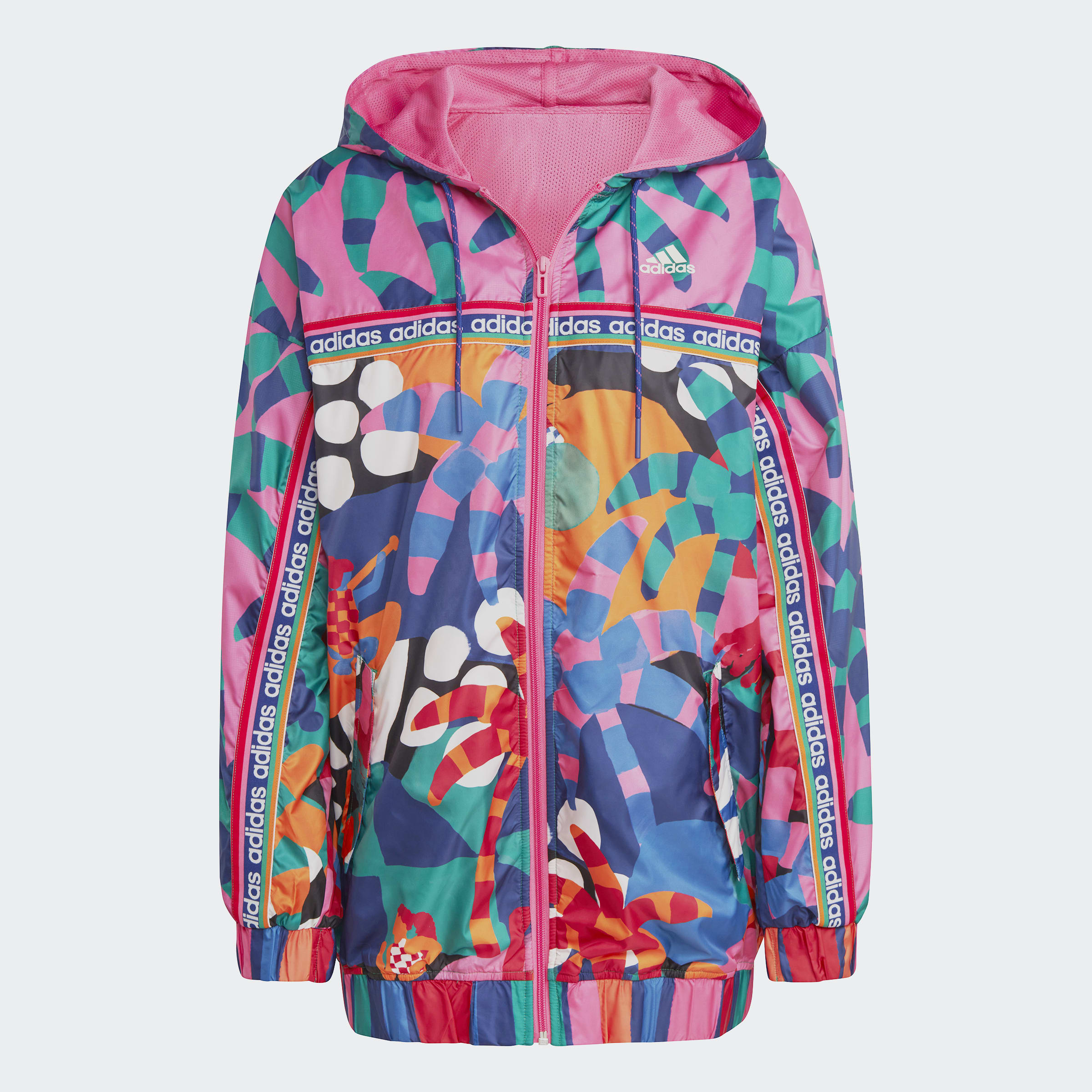 adidas adidas x FARM Rio Jacket Bold Green / Pulse Magenta Womens ...