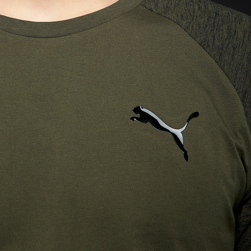 Mens Clothing - Puma Evostripe Tee - Forest Night - T-Shirts