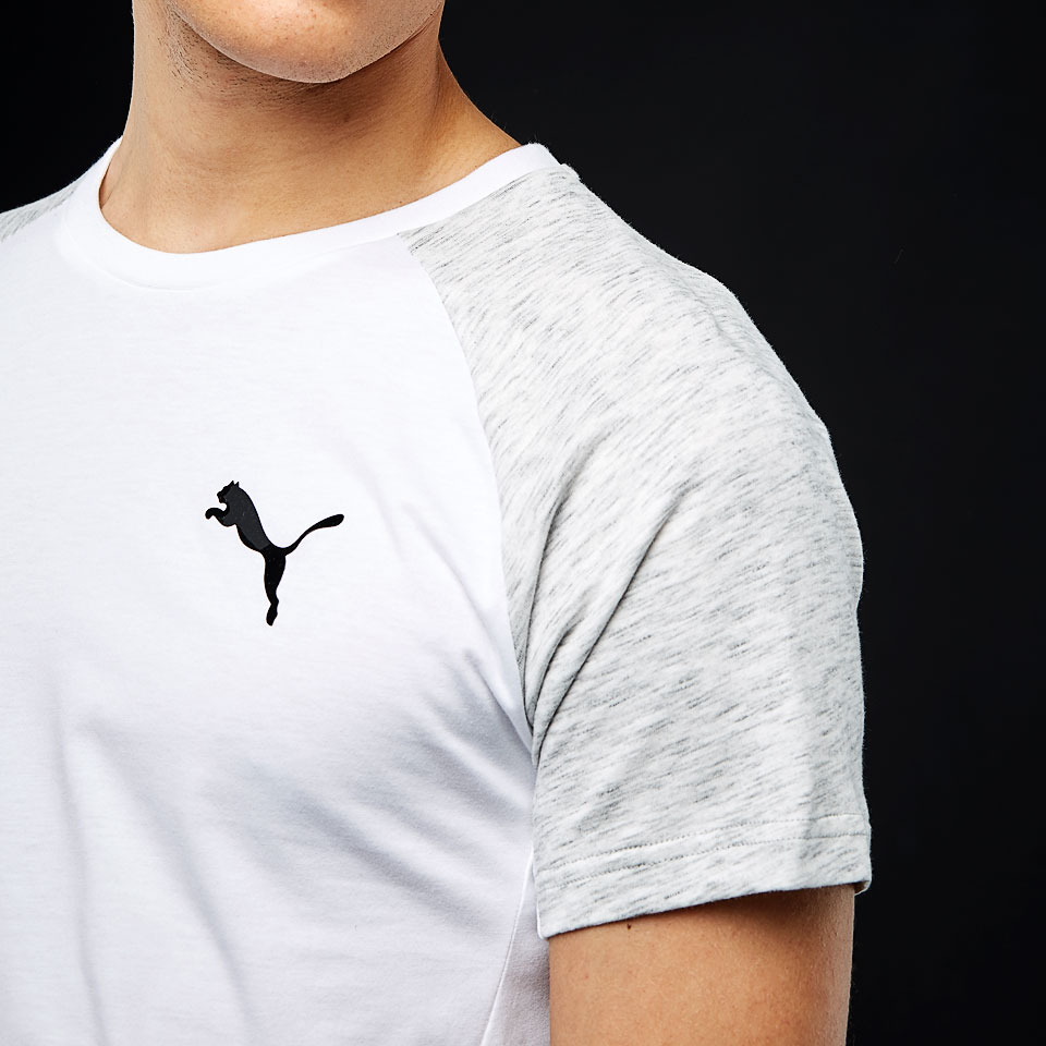 Mens Clothing - Puma Evostripe Tee - Puma White - T-Shirts