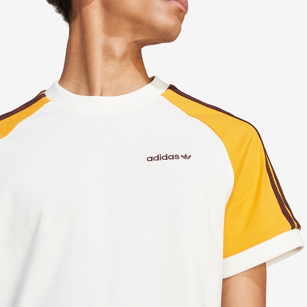 adidas Originals 80's 3 Stripes T-Shirt - Off White - Tops adidas Originals 80's 3 Stripes T-Shirt - Off White - Tops