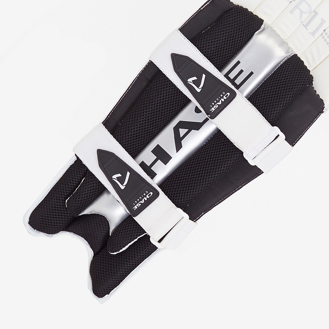 Chase R11 Junior Wicket Keeping Pads - Wicket Keeping Equipment - White