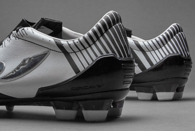 Concave Quantum + FG - Mens Soccer Cleats - Firm Ground - Black/White