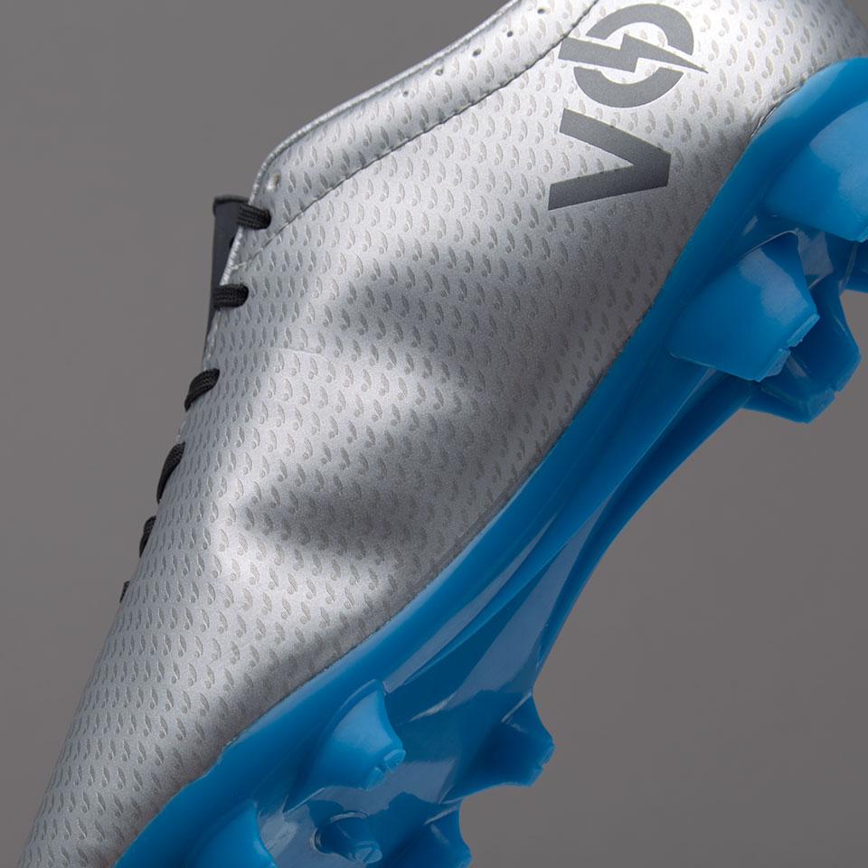 Concave Volt Kids FG - Youths Soccer Cleats - Firm Ground - Silver/Blue