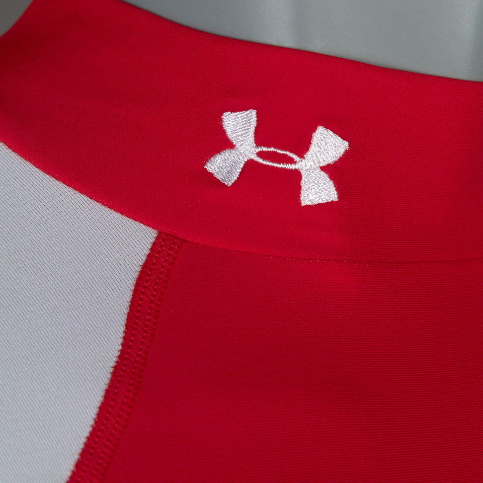 Under Armour Coldgear Blitz Mock - Baselayer Clothing - Red/White