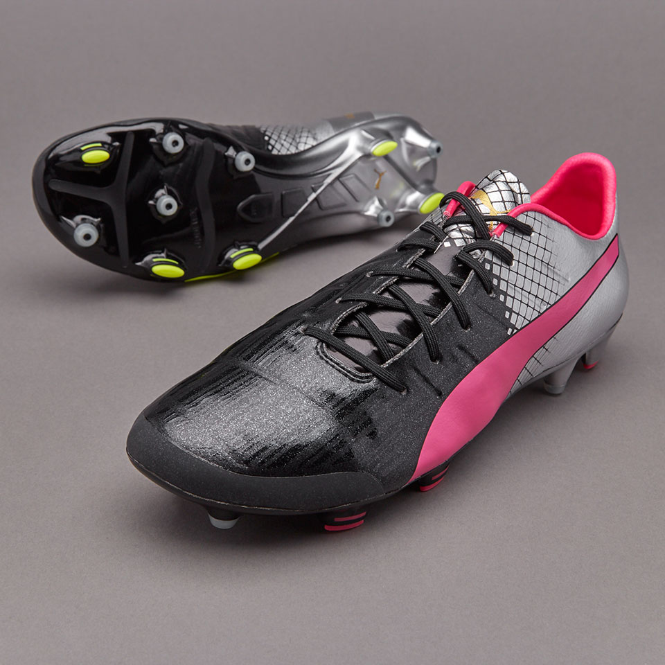 Puma evoPOWER 1.3 2016 C.P. FG - Silver Metallic/Black/Safety Yellow ...
