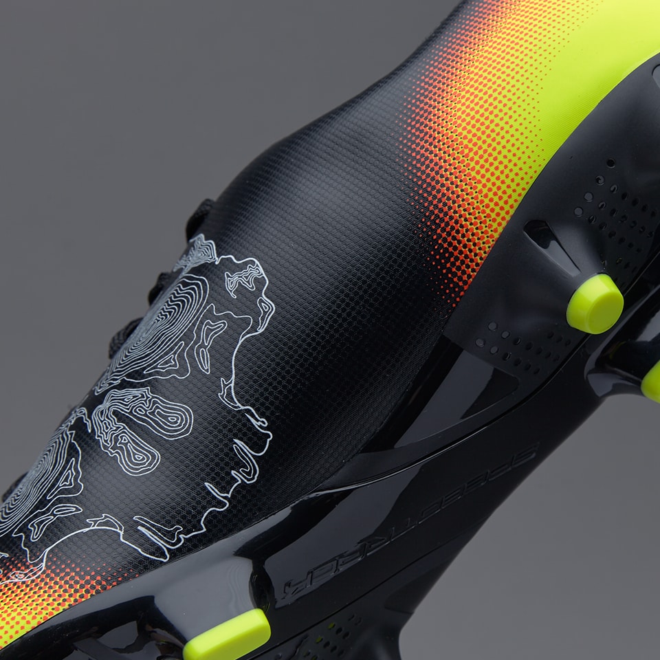 Puma evoSPEED 4.5 Graphic FG - Black/White/Safety Yellow/Shocking ...