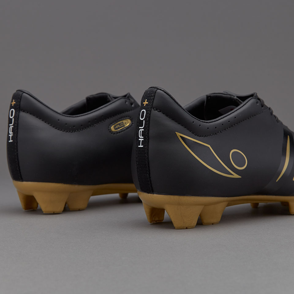 Concave Kids Halo+ FG - Junior Soccer Cleats - Firm Ground - Black/Gold