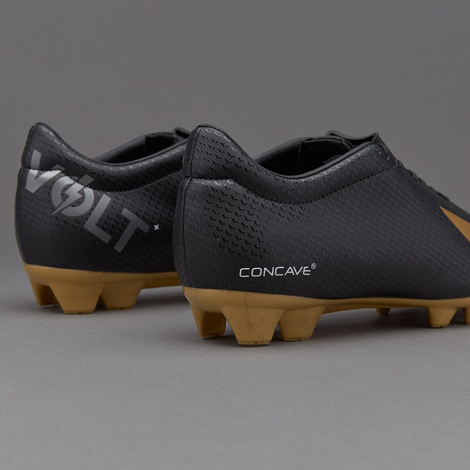 Concave Kids Volt+ FG - Junior Soccer Cleats - Firm Ground - Black/Gold